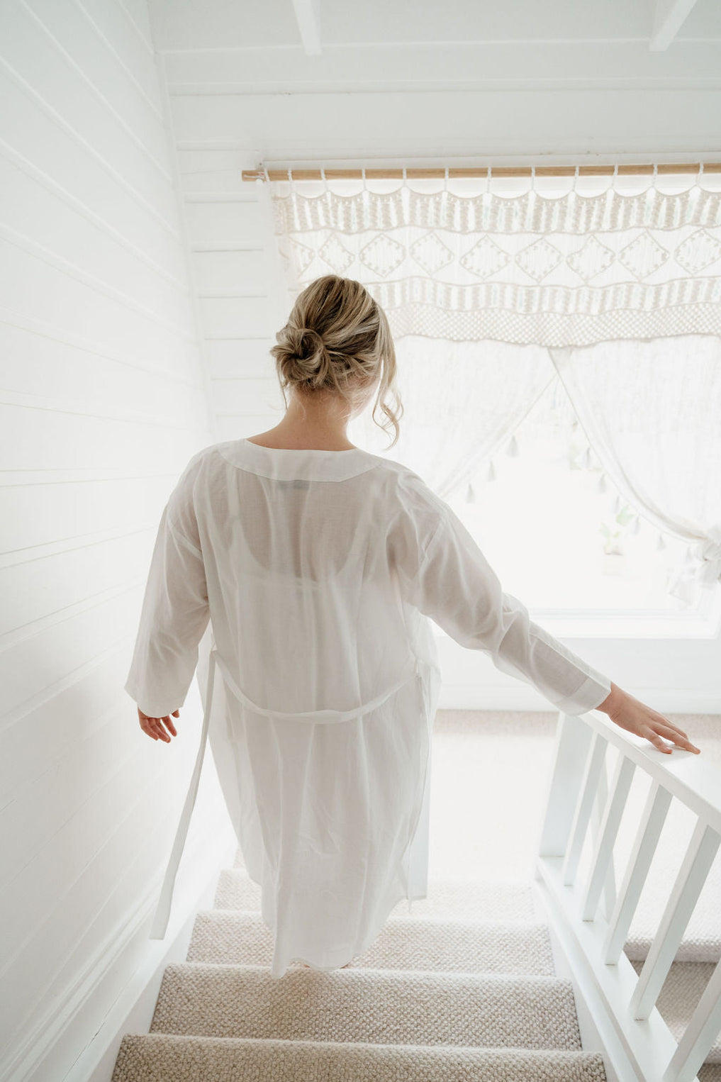 COTTON NIGHTROBE - Soft White– Hygge Dress